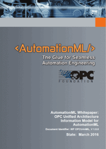 Specifications – AutomationML