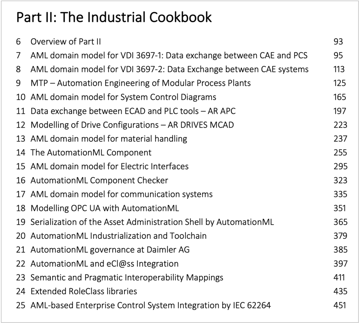Part II – The Industrial Cookbook – AutomationML